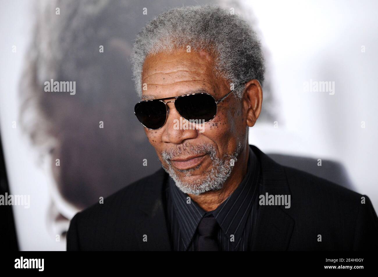 "Morgan Freeman attends the premiere of Warner Bros' ""Invictus"" held ...