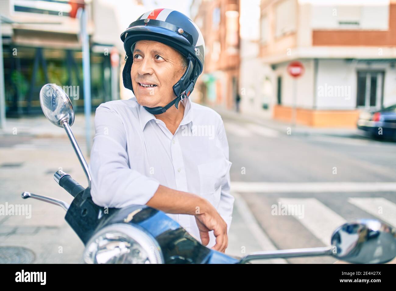 Old motor rider portrait man hi-res stock photography and images - Alamy
