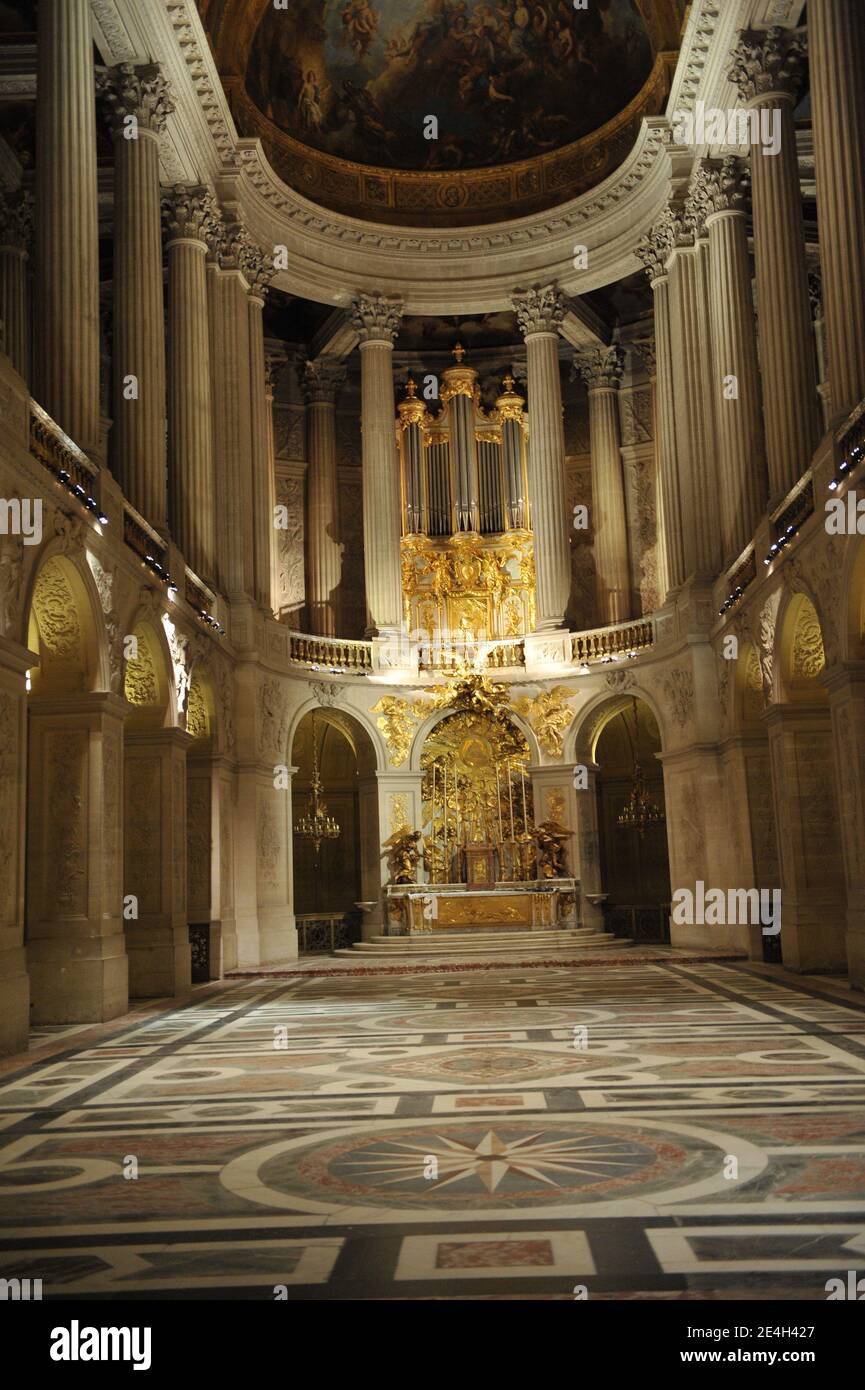 Royal Chapel at the Chateau de Versailles in Versailles near Paris ...