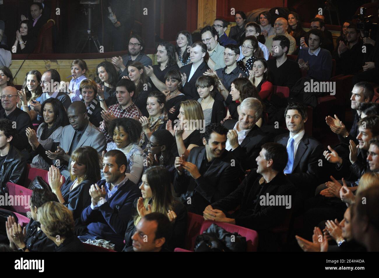 EXCLUSIVE. Presenters Arnaud Demanche, Stephane Rose and Frederic Royer ...