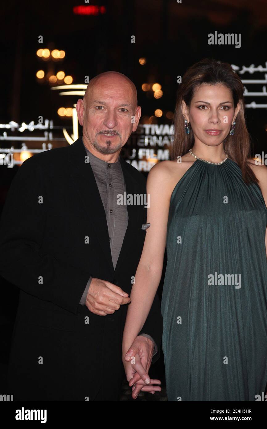 Actor Ben Kingsley and his companion arriving for the 9th 'Marrakech ...