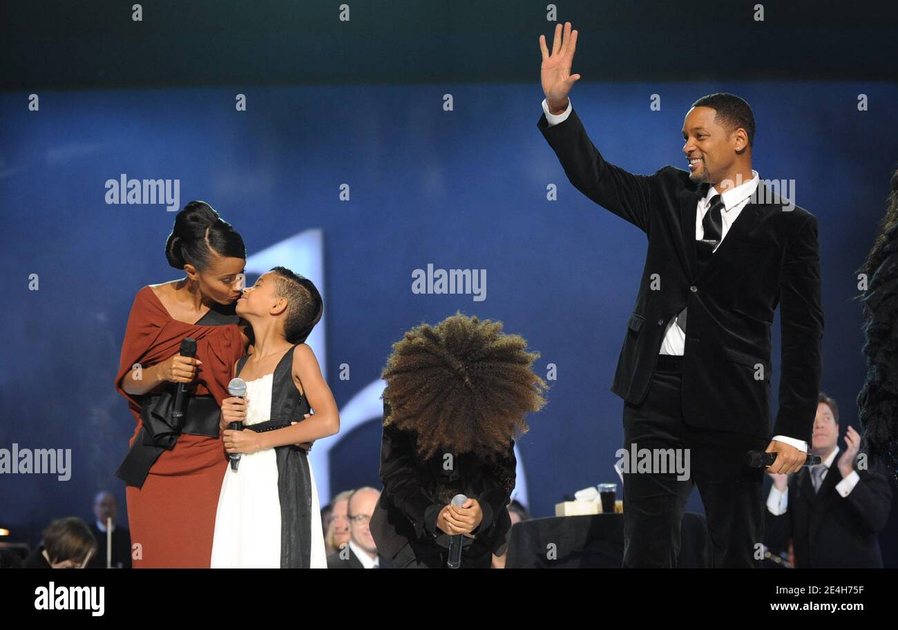 US actor Will Smith, his wife actress Jada Pinkett Smith, Willow and ...