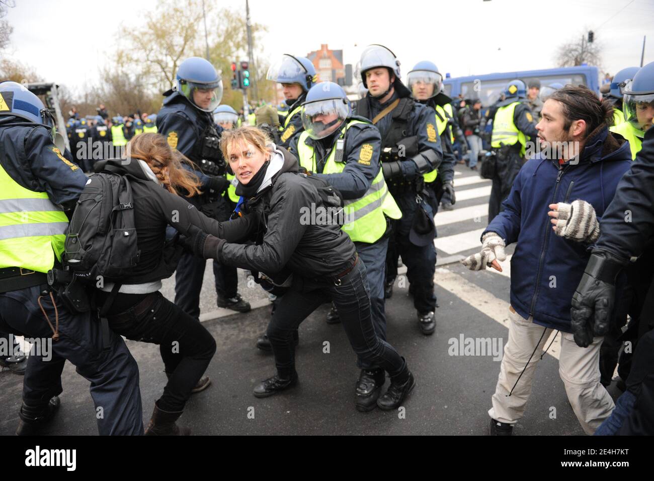 More than 200 activists were arrested by Danish police, on a second day ...