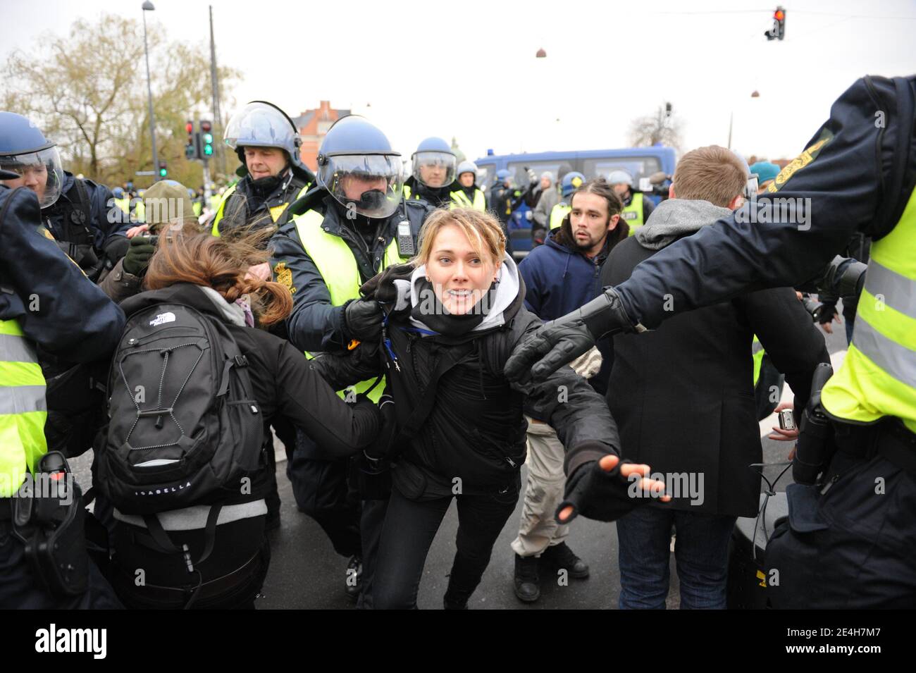 More than 200 activists were arrested by Danish police, on a second day ...