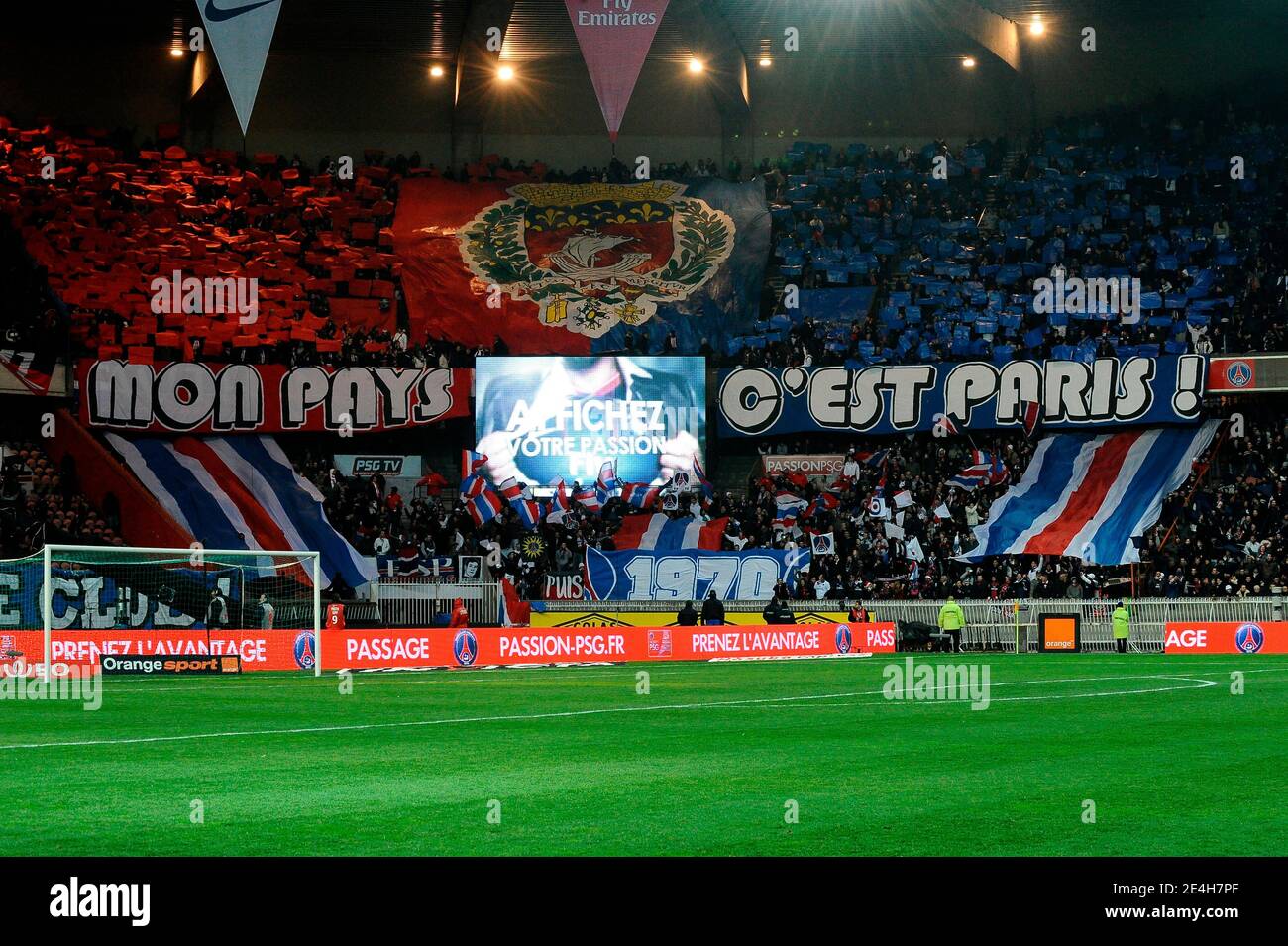 PSG's Fans during the French First League Soccer match, Paris Saint ...