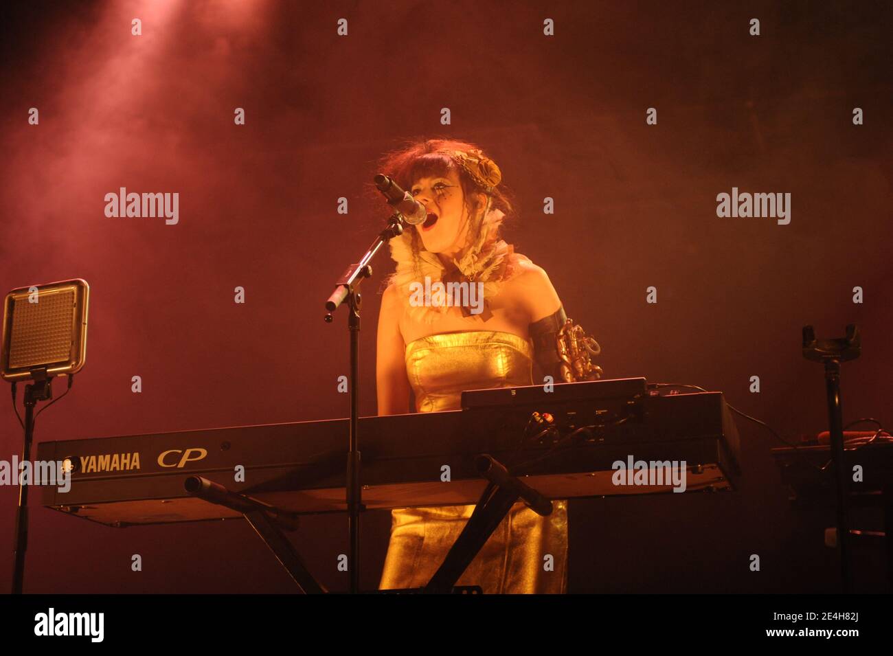 The French singer of electro-pop Emilie Simon performs live in the ...
