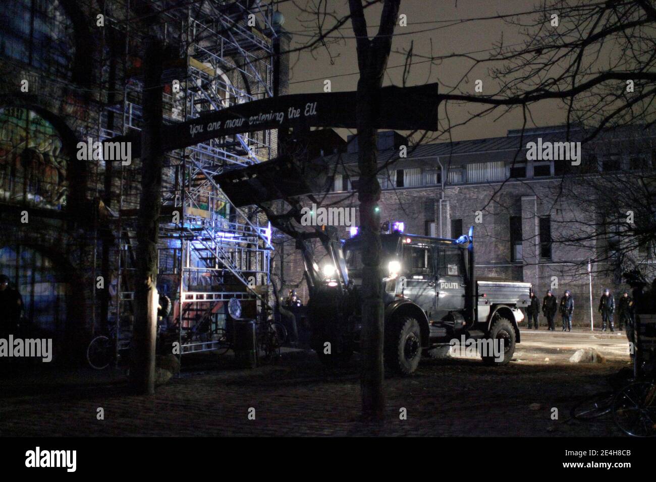Police is seen in Christiania neighborhood after riots broke out in ...