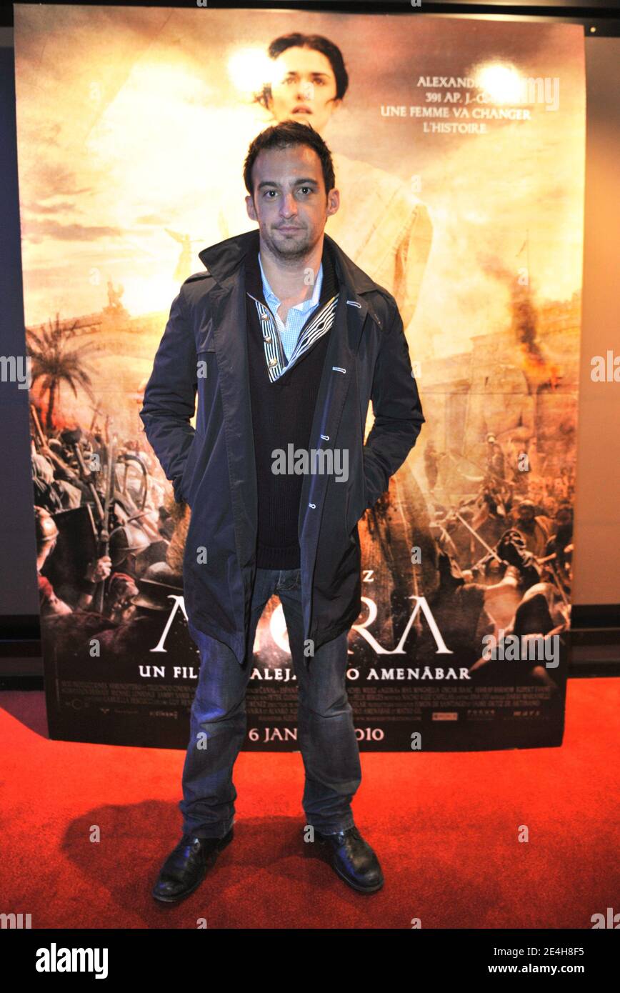 Spanish director Alejandro Amenabar arriving to the premiere of AGORA ...