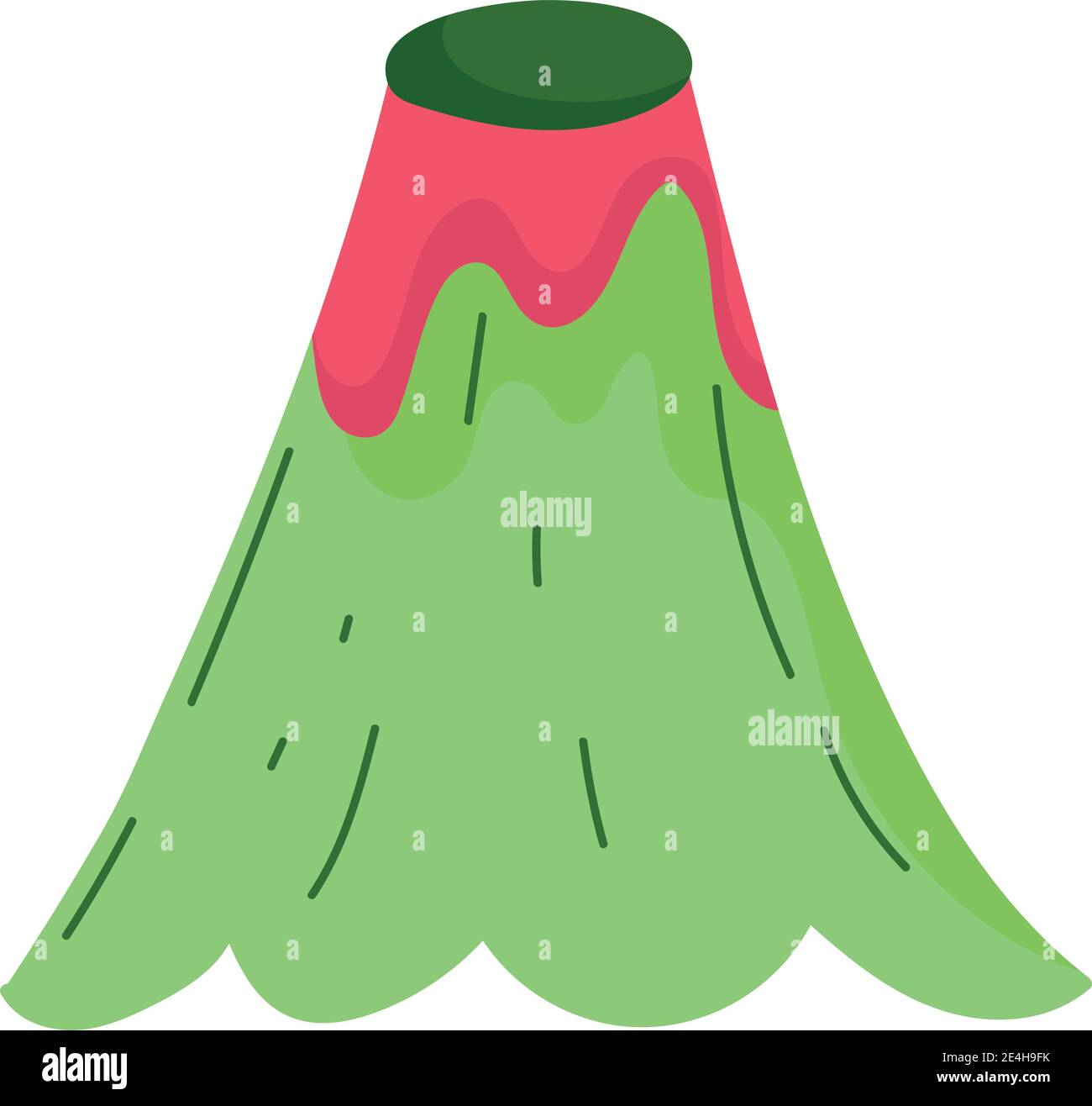 volcano hot lava cartoon icon isolated design vector illustration Stock ...