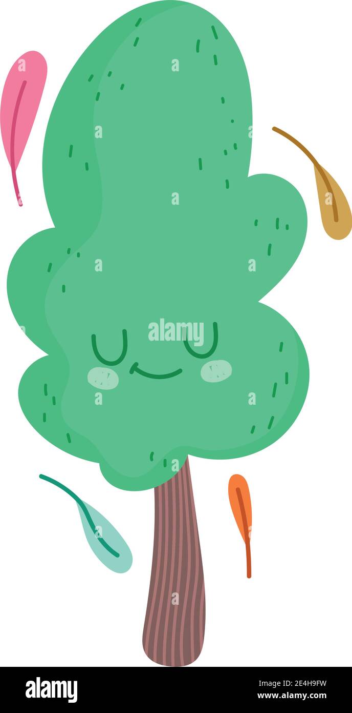 save the world tree cartoon ecological environment vector illustration ...