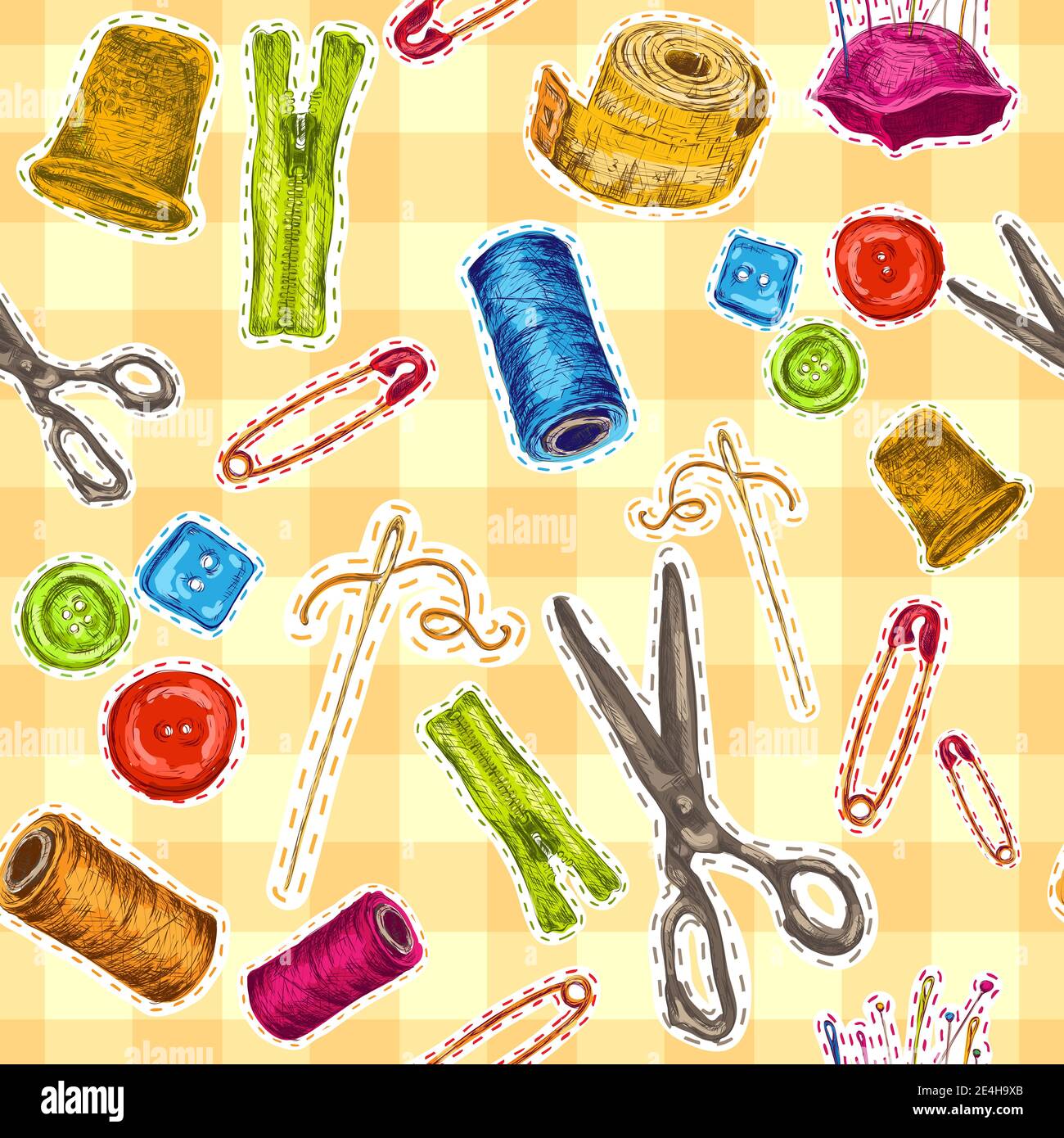 Vintage dressmaking fabrics hi-res stock photography and images - Alamy