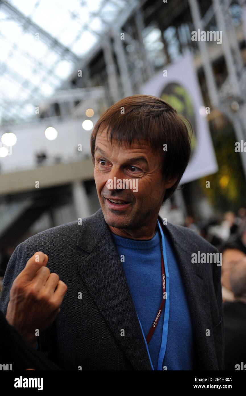 Nicolas Hulot is pictured at the Bella Center in Copenhagen, Denmark on ...