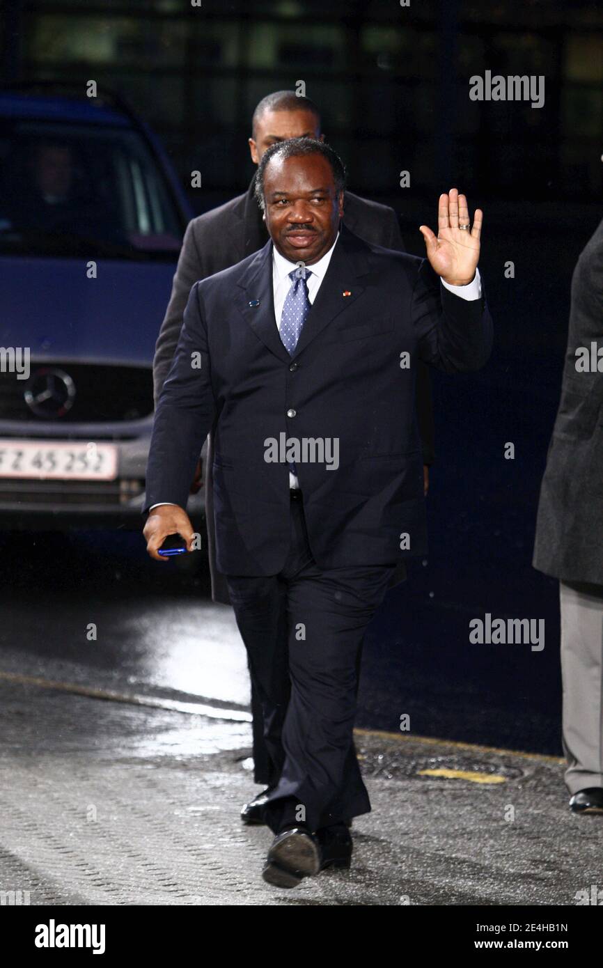 Gabonese President Ali Bongo Ondimba arrives at the morning session of ...