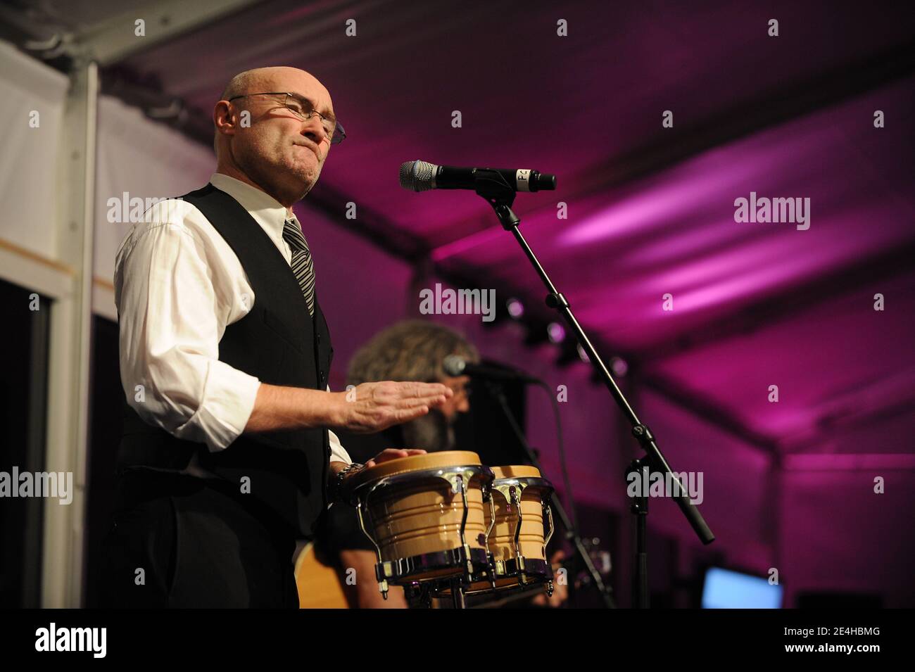 Phil Collins performed during a sports charity, for the 50th ...