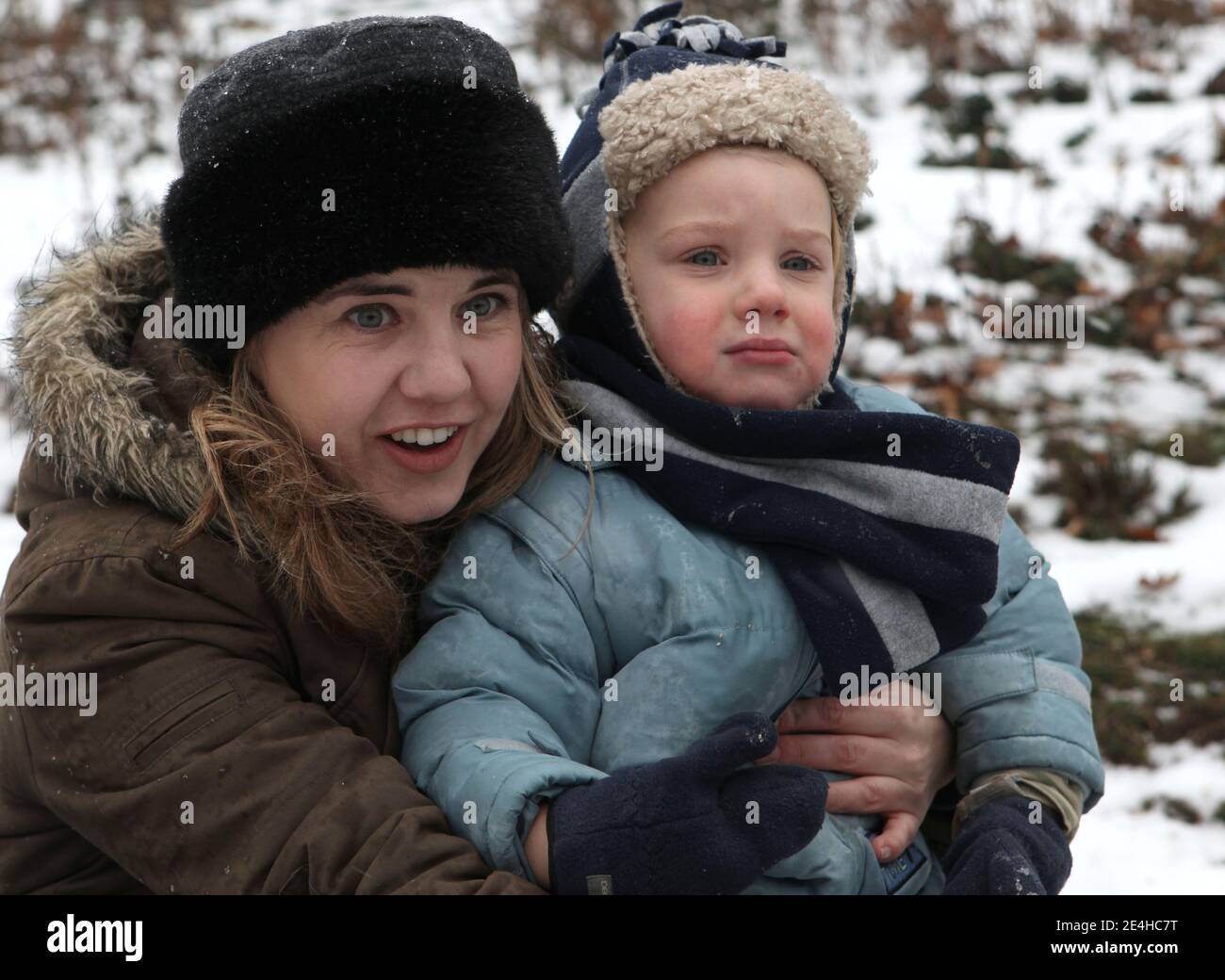 French citizen Nathalie Gettliffe poses with her son Martin in ...