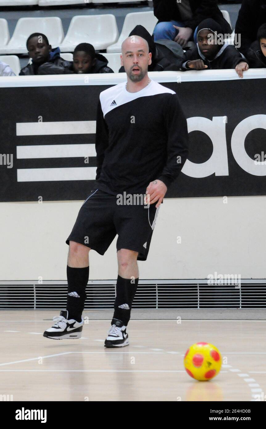French rap singer Sinik during the soccer charity match of 'Foot de ...