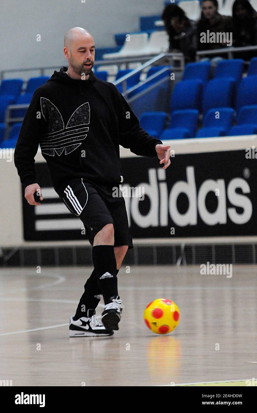 French rap singer Sinik during the soccer charity match of 'Foot de ...