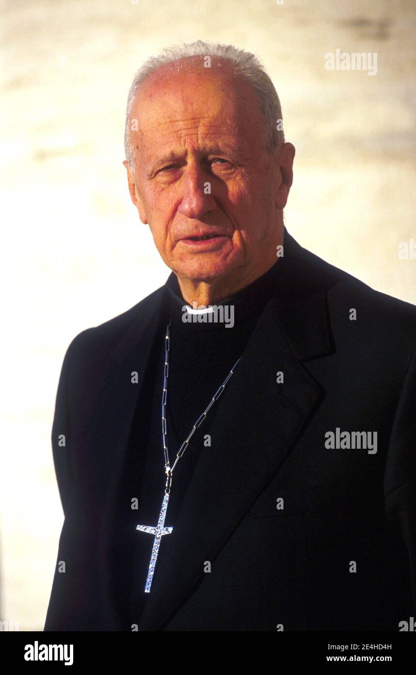 French Cardinal Roger Etchegaray pictured at the Vatican in Rome, Italy ...