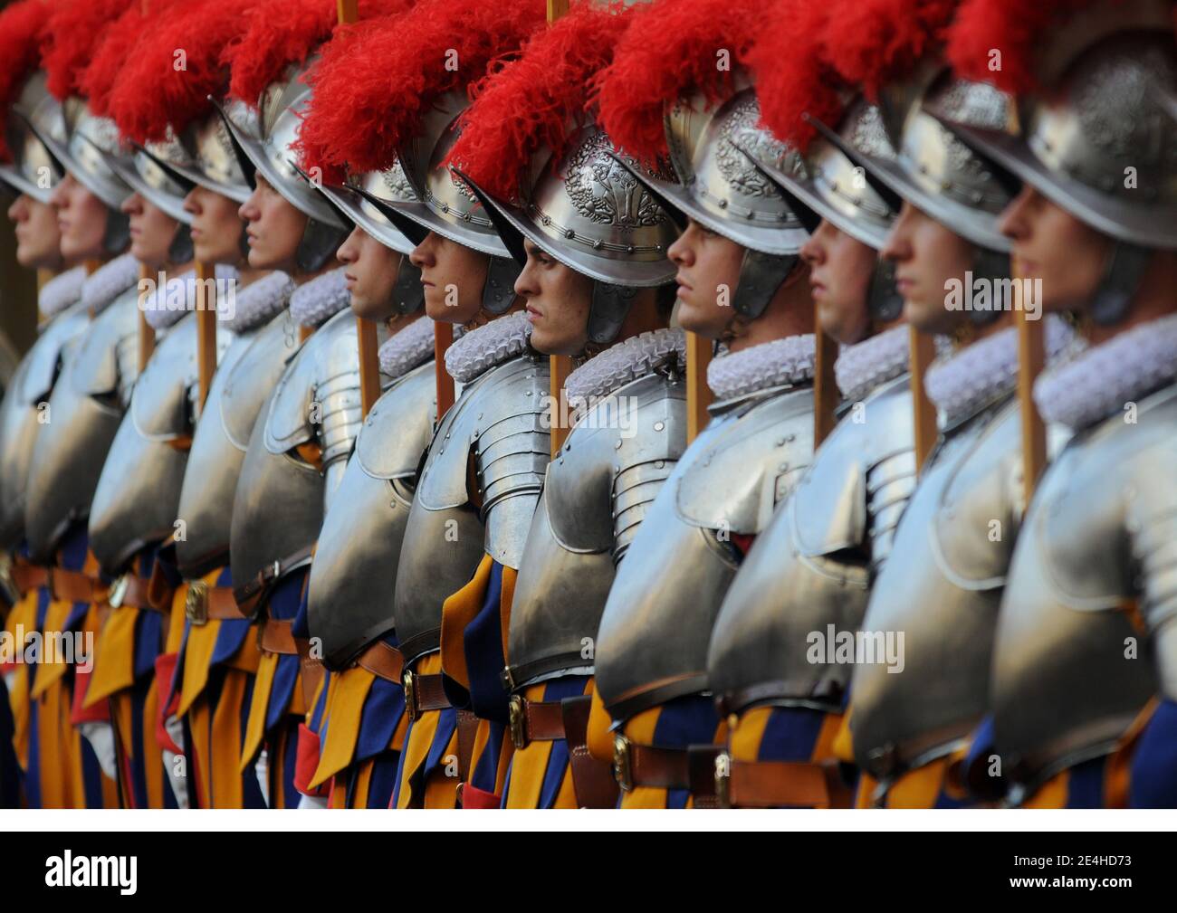 Swiss Guards at the Vatican in Rome, Italy, on May 6, 2009. The Vatican ...