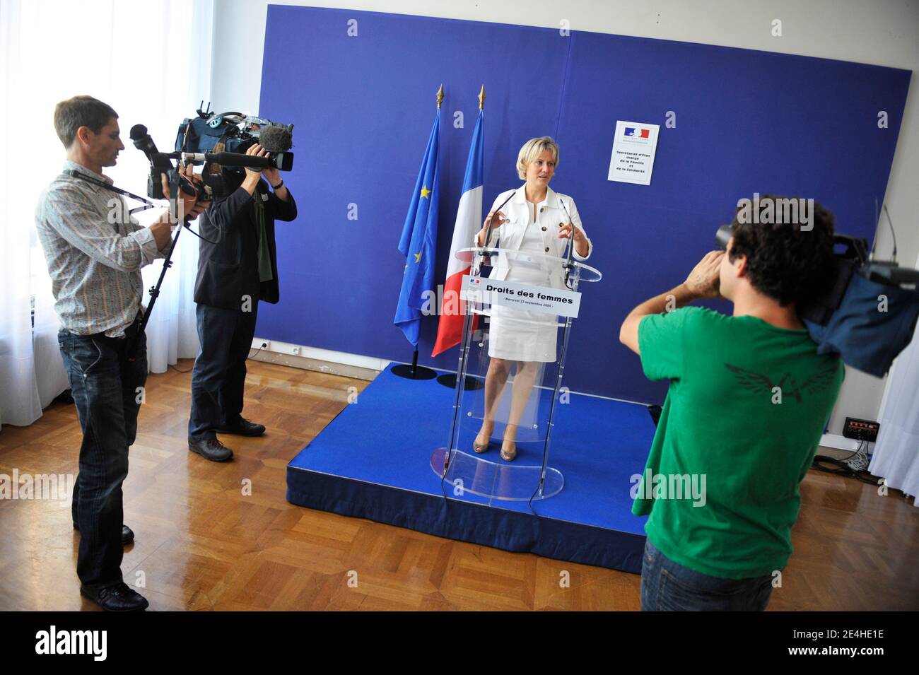 French Junior minister for the family and solidarity Nadine Morano ...