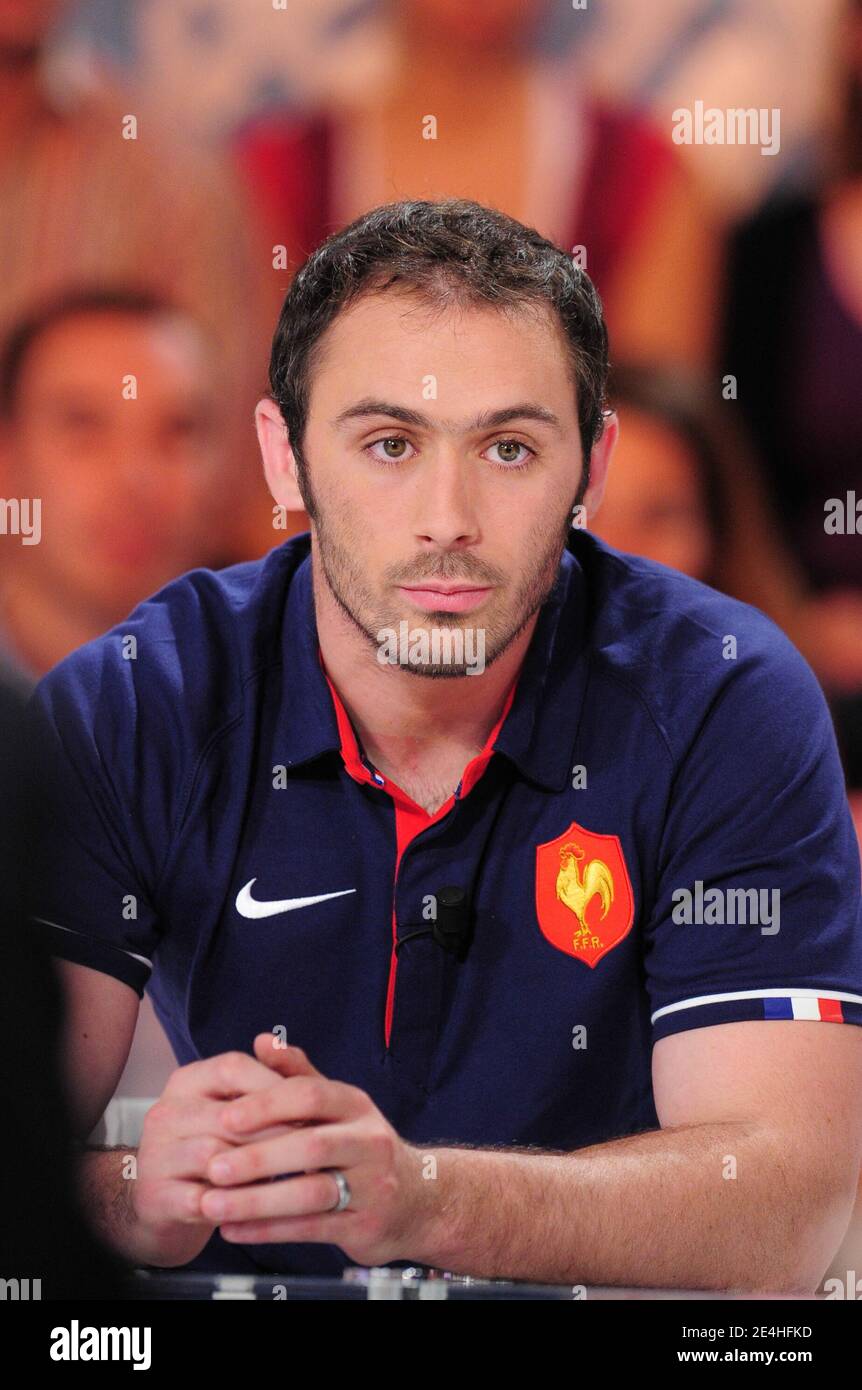 Julien Dupuy at the taping of 'Stade 2' on November 15, 2009 in Paris ...