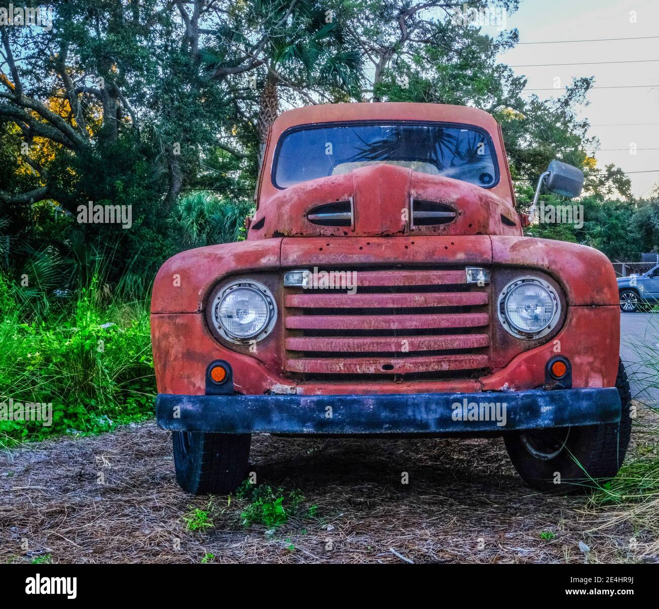 Front Grill of Old Ford Truck Stock Photo - Alamy