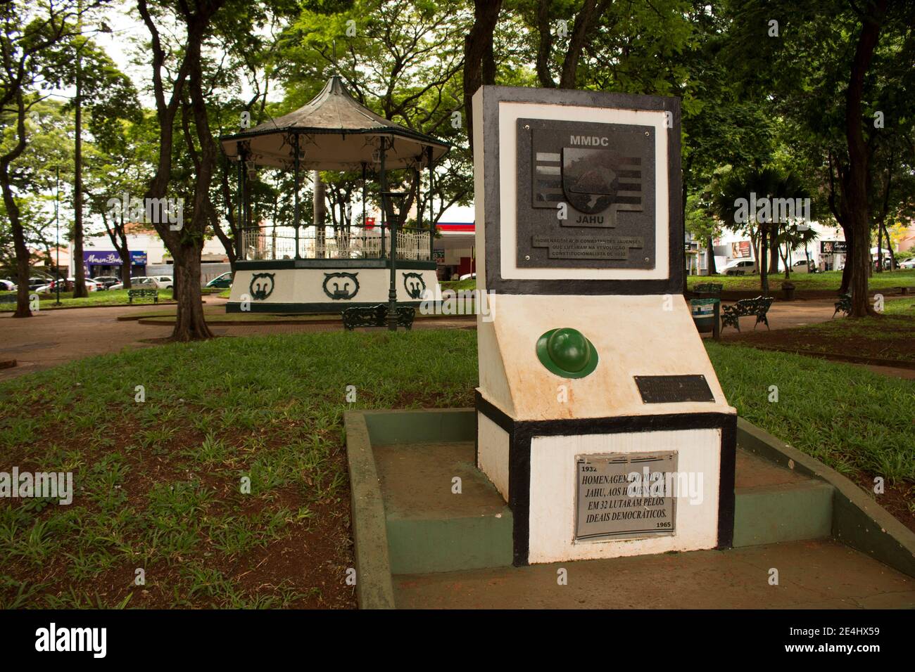 Jau / Sao Paulo / Brazil - 02 21 2020: Monument of Constitutional ...