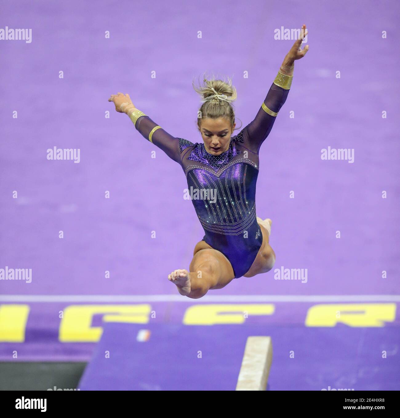 Baton Rouge, LA, USA. 22nd Jan, 2021. LSU's Bridget Dean competes on ...