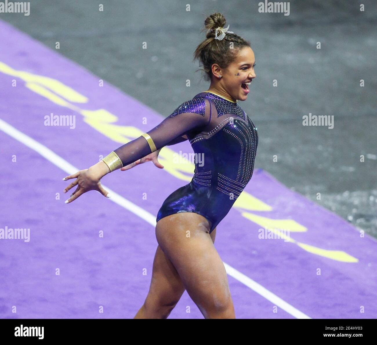 Baton Rouge, LA, USA. 22nd Jan, 2021. LSU's Haleigh Bryant competes on ...