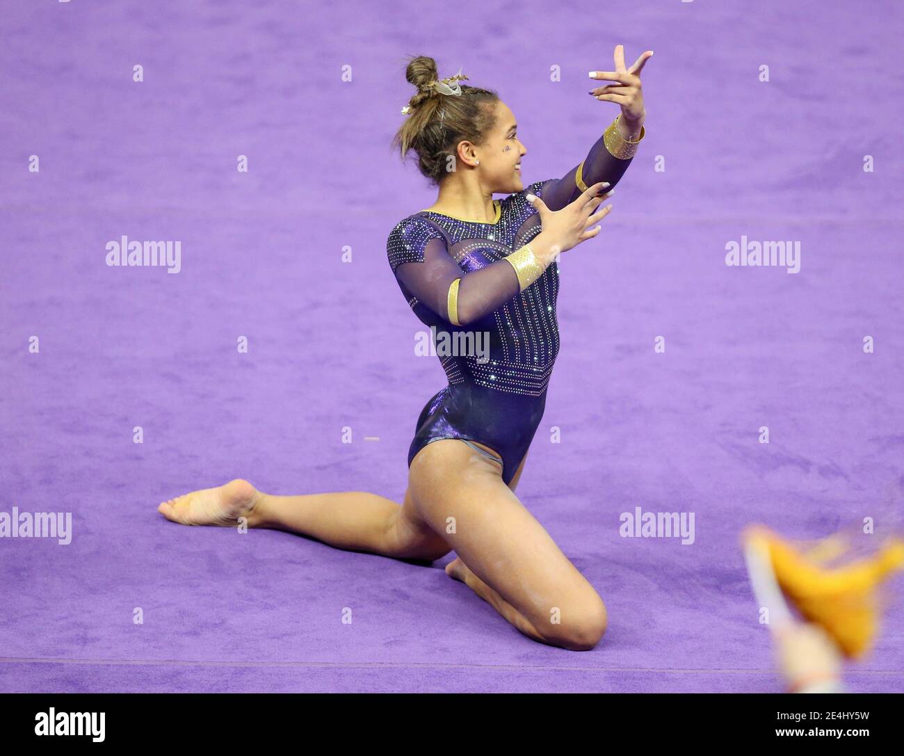 Baton Rouge, LA, USA. 22nd Jan, 2021. LSU's Haleigh Bryant competes on ...