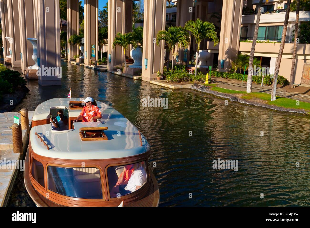 Canal Boats Provide Transportation and Sightseeing Around The Property ...