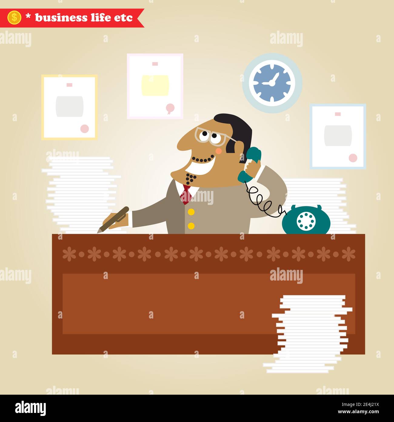 Big boss got good news vector illustration Stock Vector Image & Art - Alamy