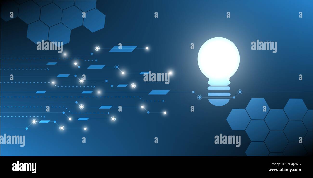 Glowing light bulb digital Stock Vector Images - Alamy