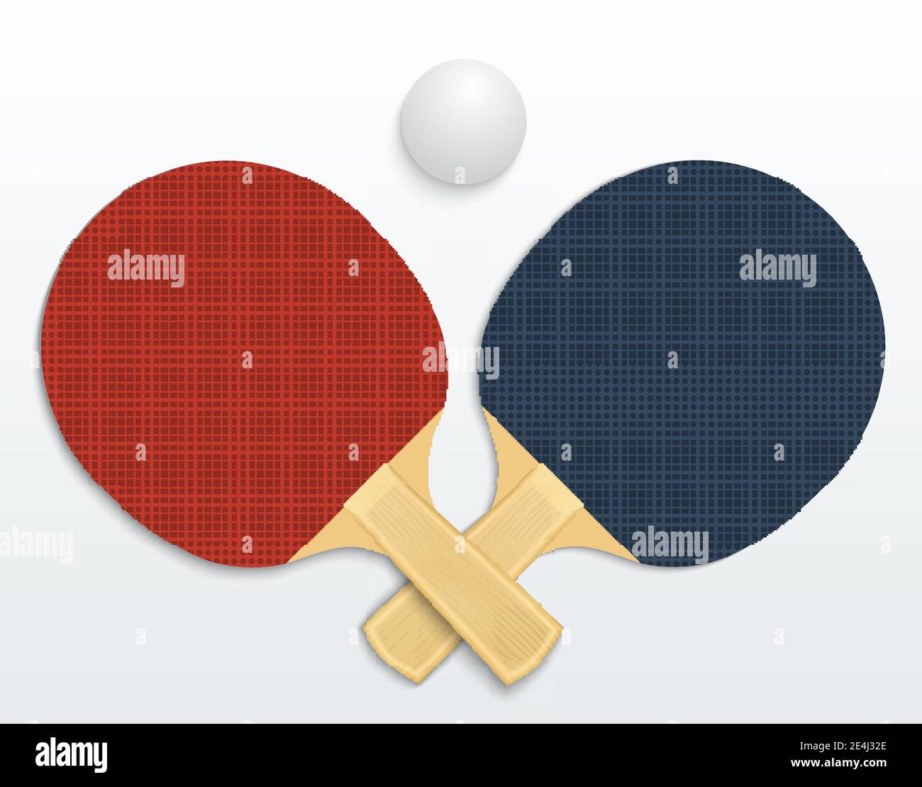 Two table tennis rackets and a ball vector illustration isolated Stock ...