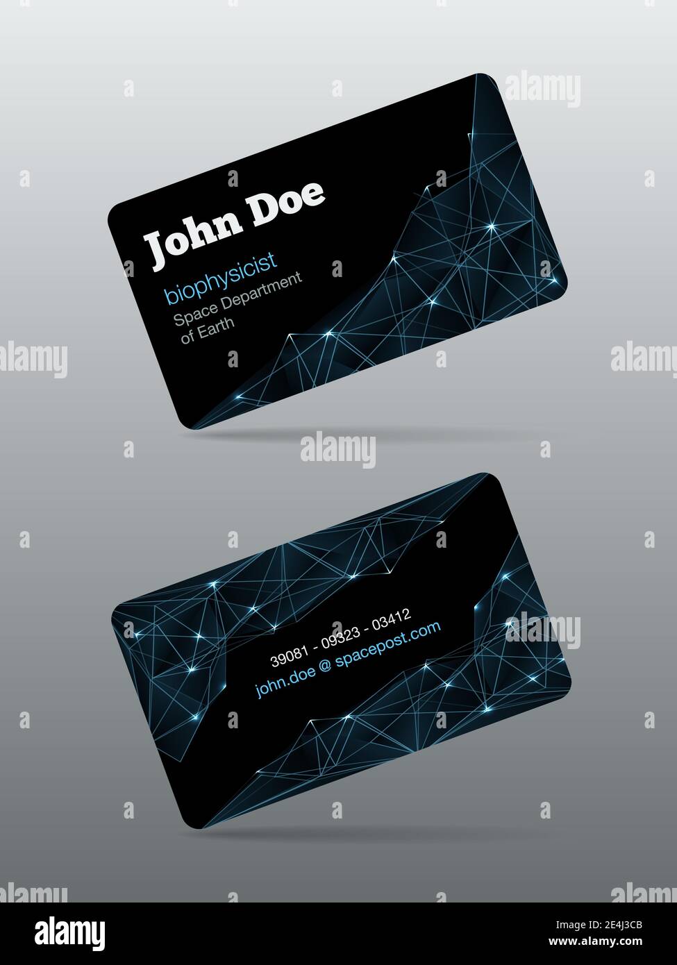 Futuristic business card template vector illustration Stock Vector ...
