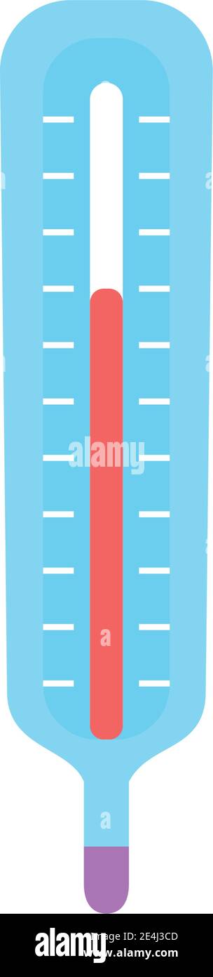 chemistry thermometer measuring science flat style vector illustration ...