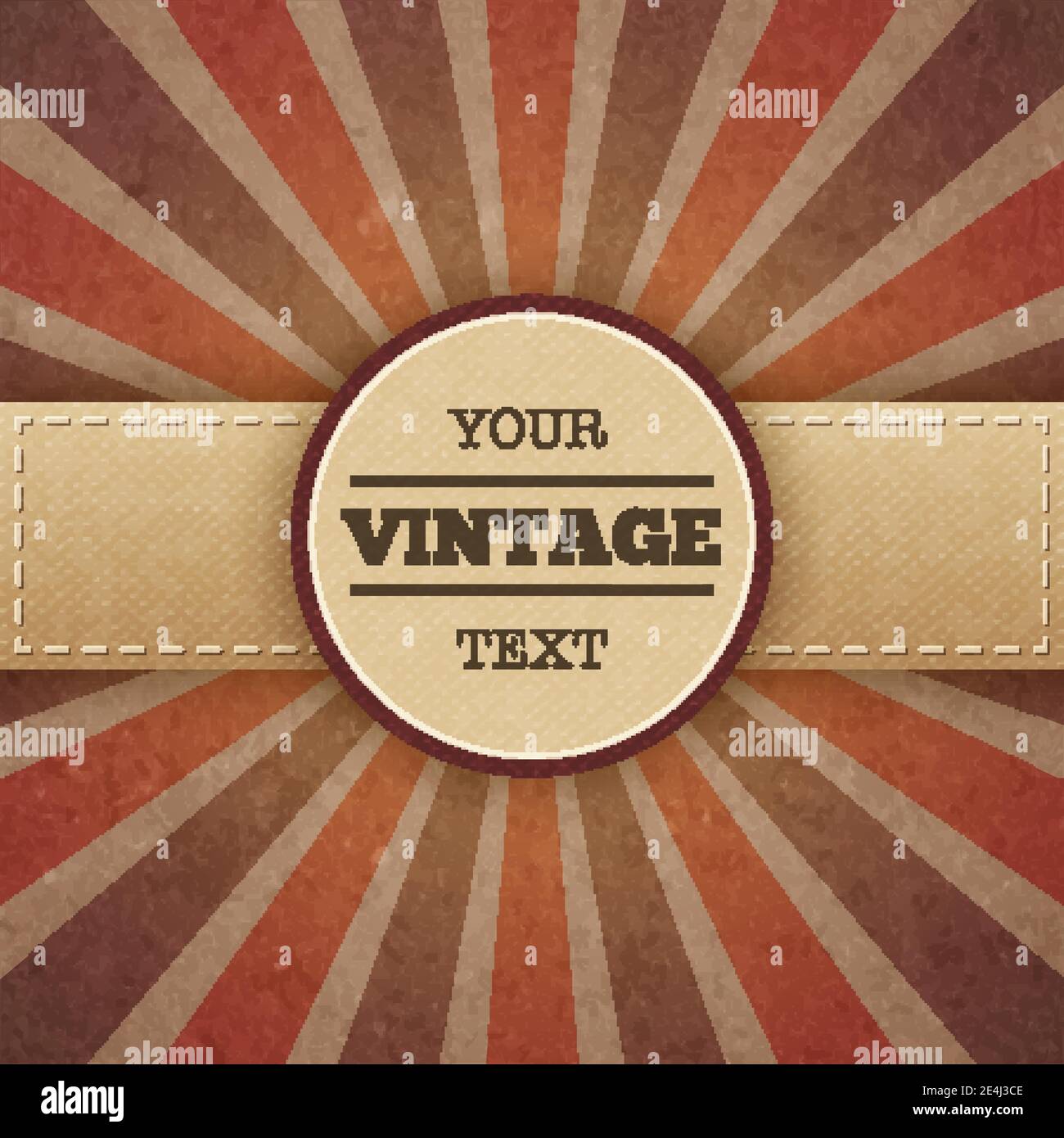 Abstract vintage sunburst promo poster vector illustration Stock Vector ...