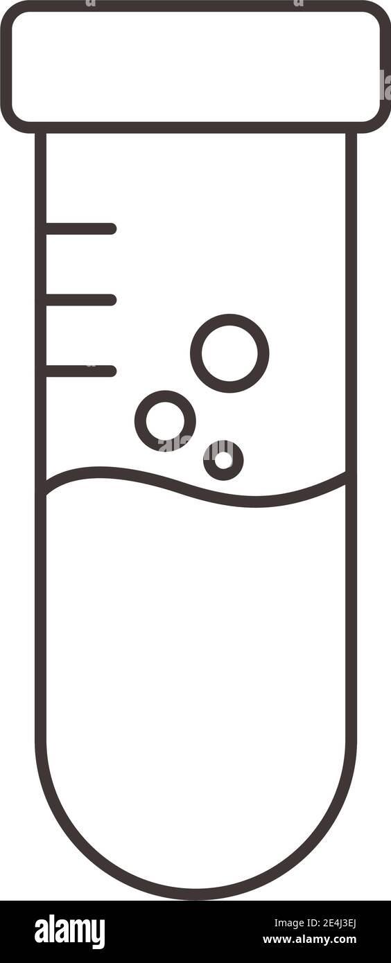 chemistry laboratory test tube science line style vector illustration ...