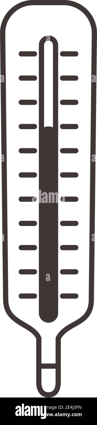 chemistry thermometer measuring science line style vector illustration ...
