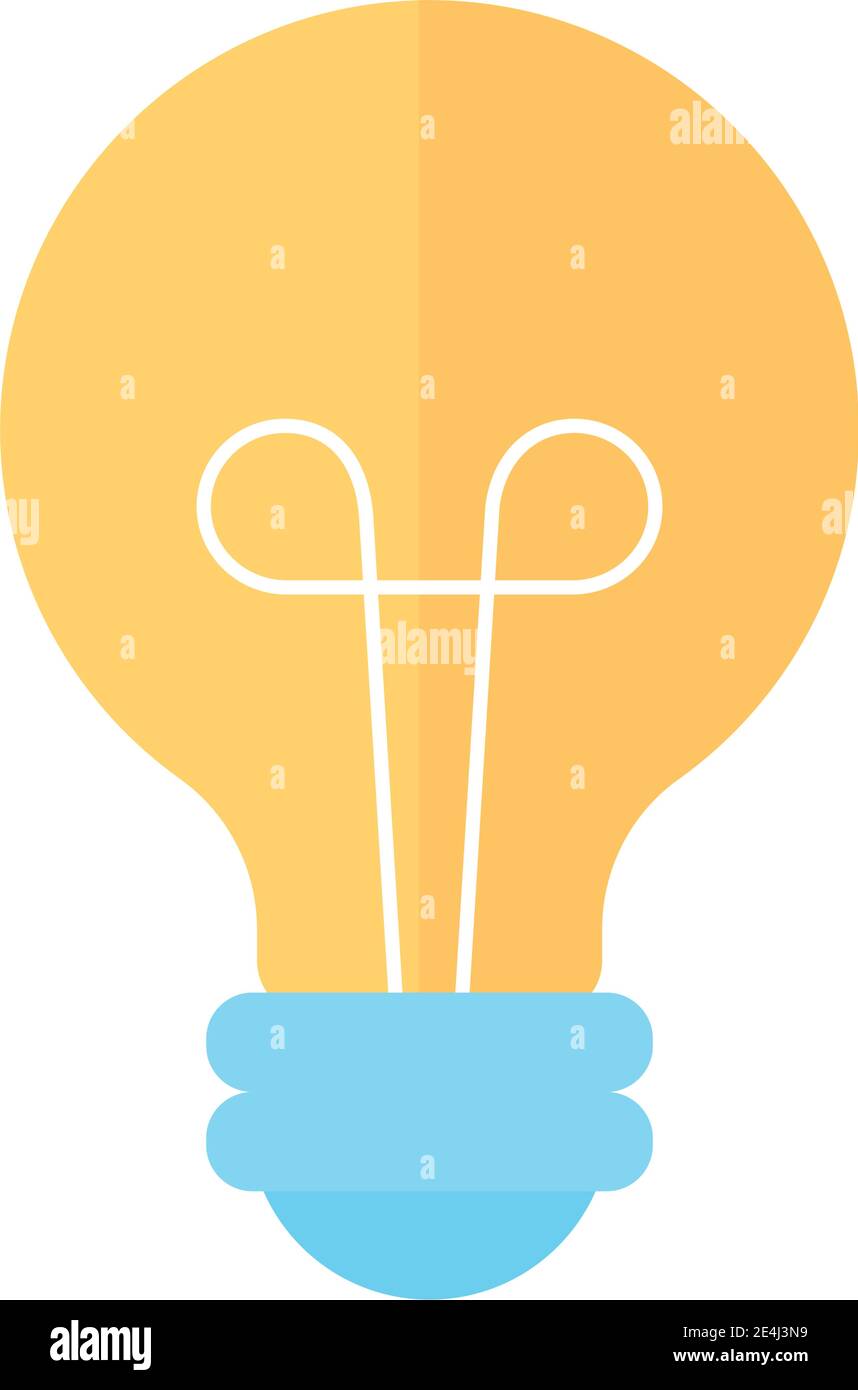 light bulb energy power cartoon, flat style vector illustration Stock ...