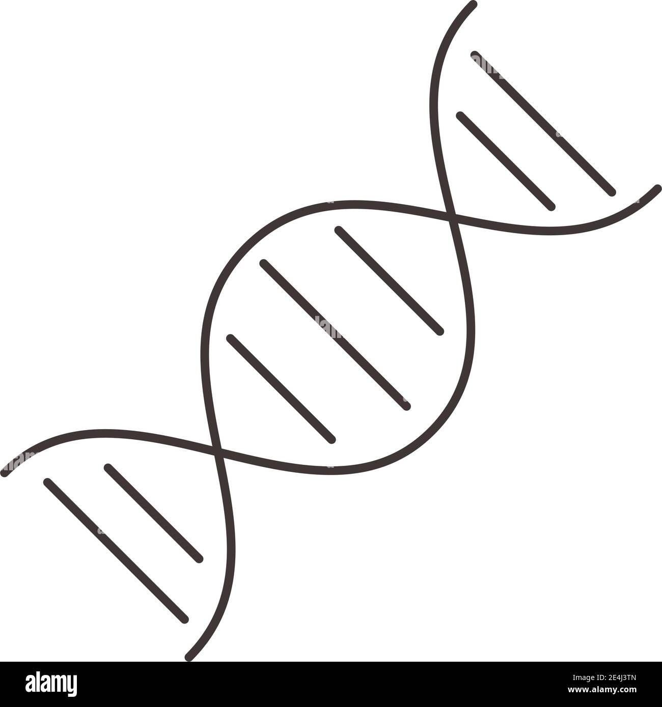 chemistry genetic dna molecule science line style vector illustration ...