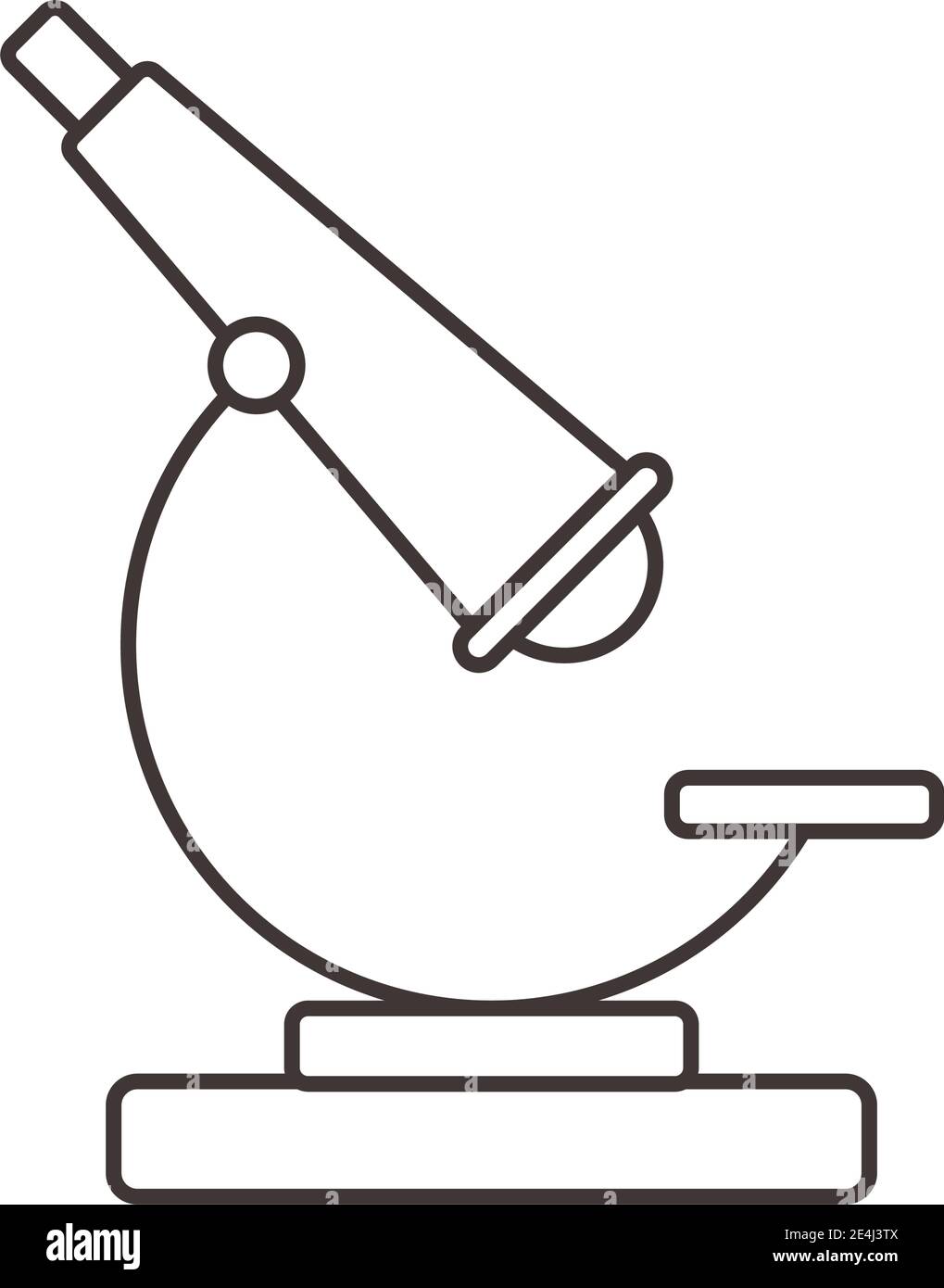 chemistry microscope equipment laboratory science line style vector ...