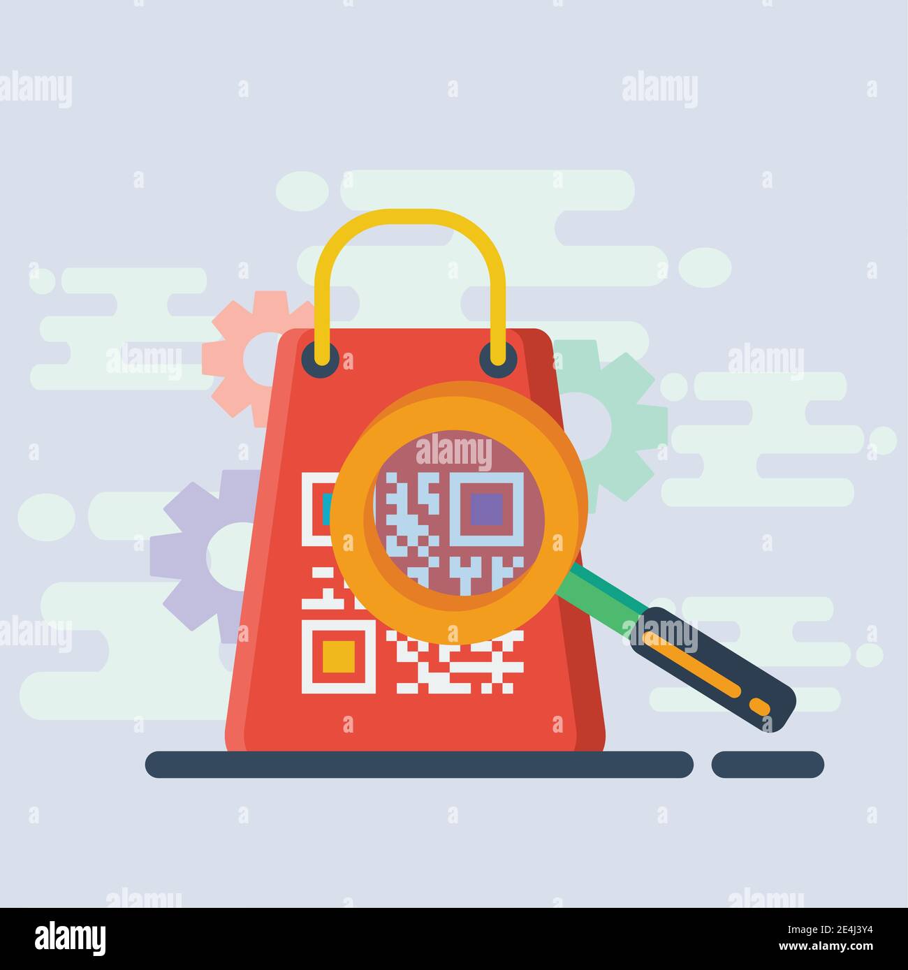 Qr code shopping logo hi-res stock photography and images - Alamy