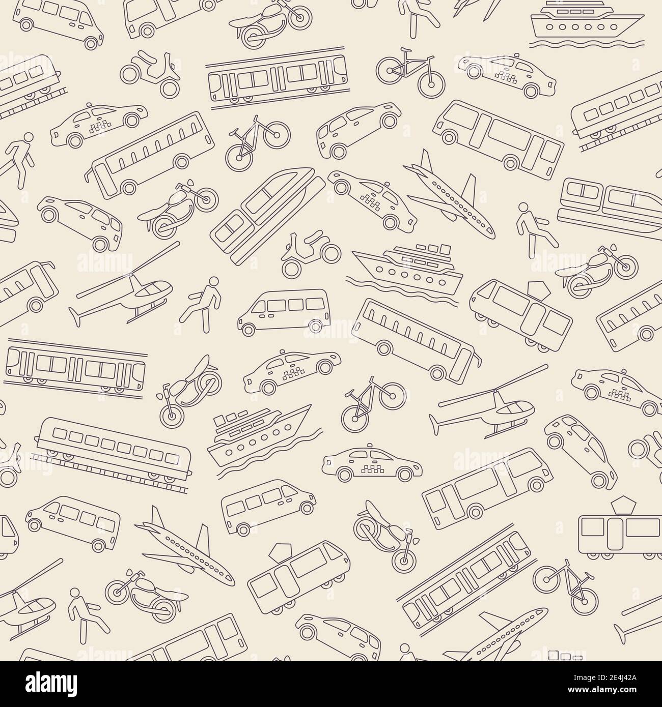 Transportation cars seamless background pattern vector illustration ...