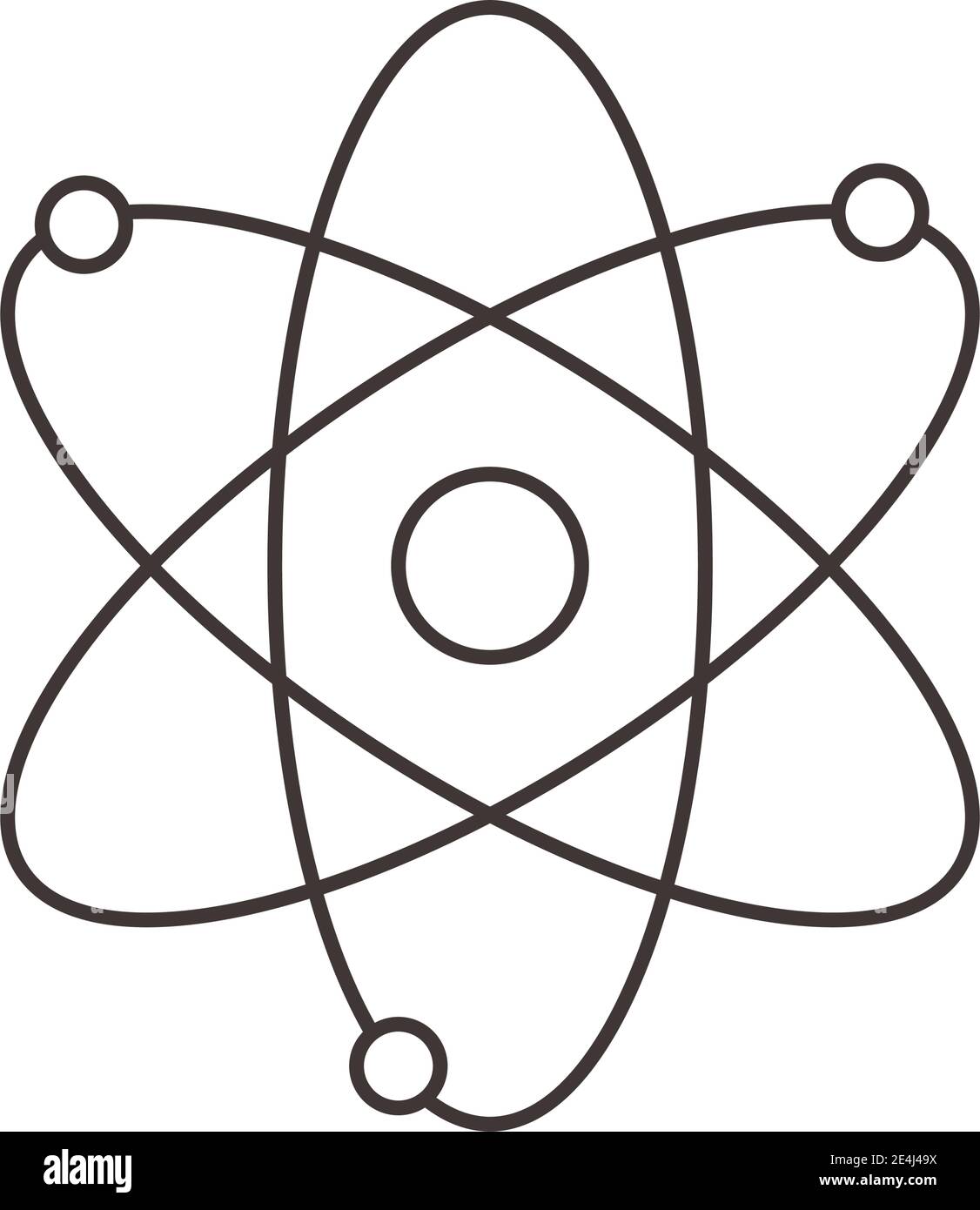 chemistry molecule atom science line style vector illustration Stock ...