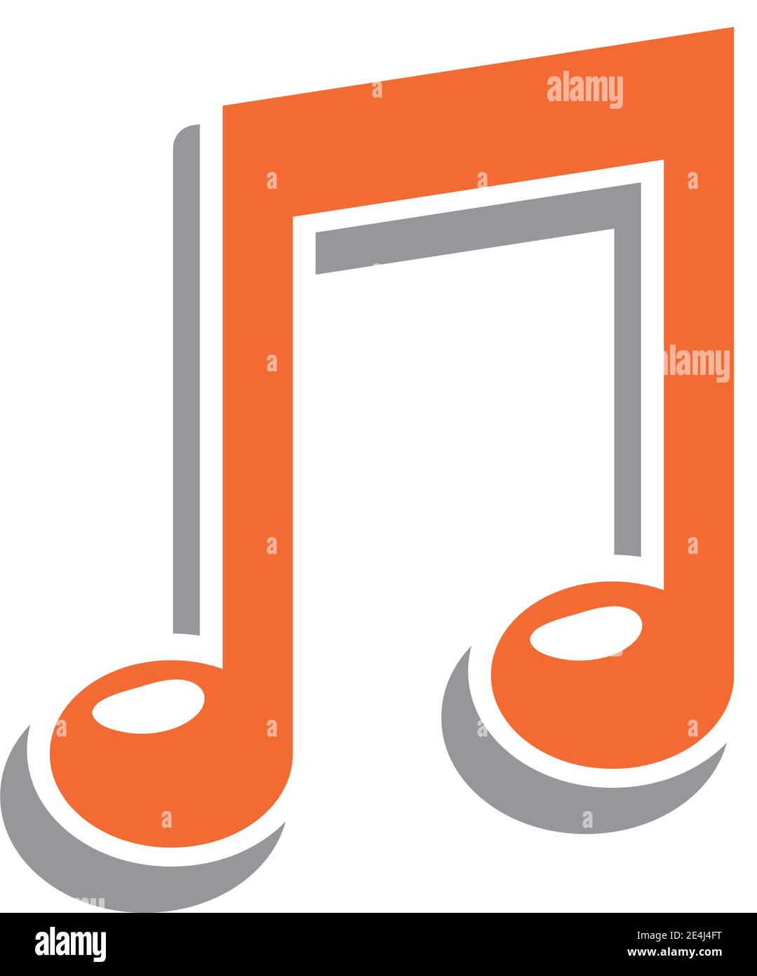 Music note sticker design, sound melody and song theme Vector ...