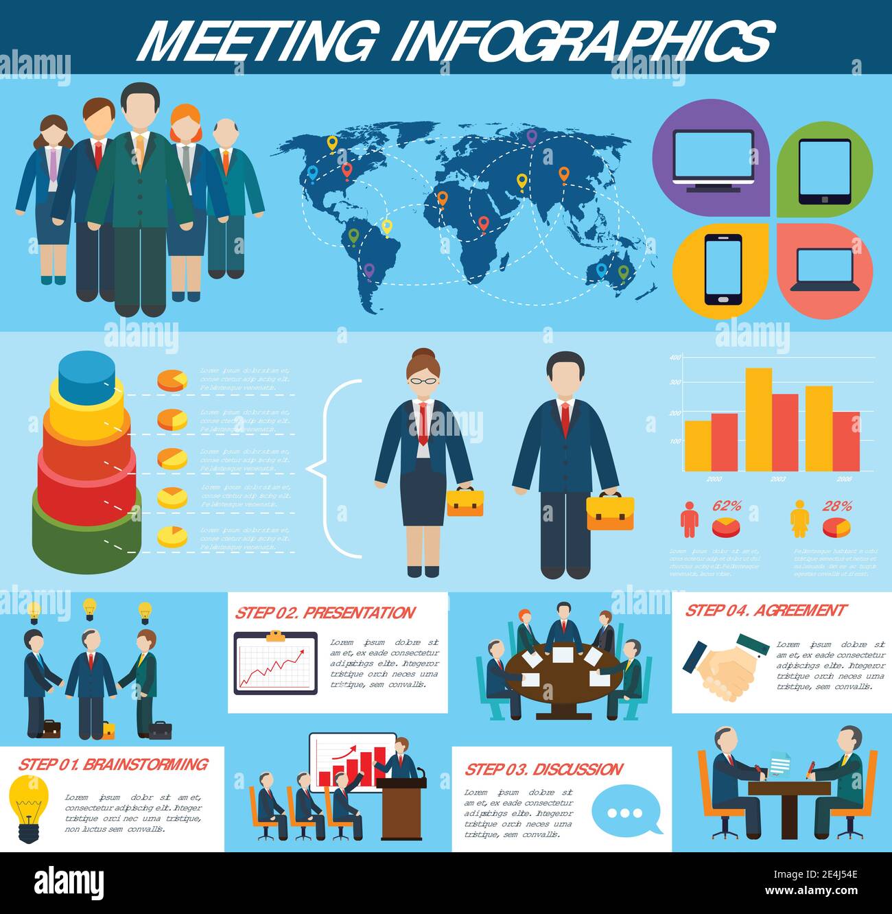 Business meeting brainstorming presentation discussion agreement ...