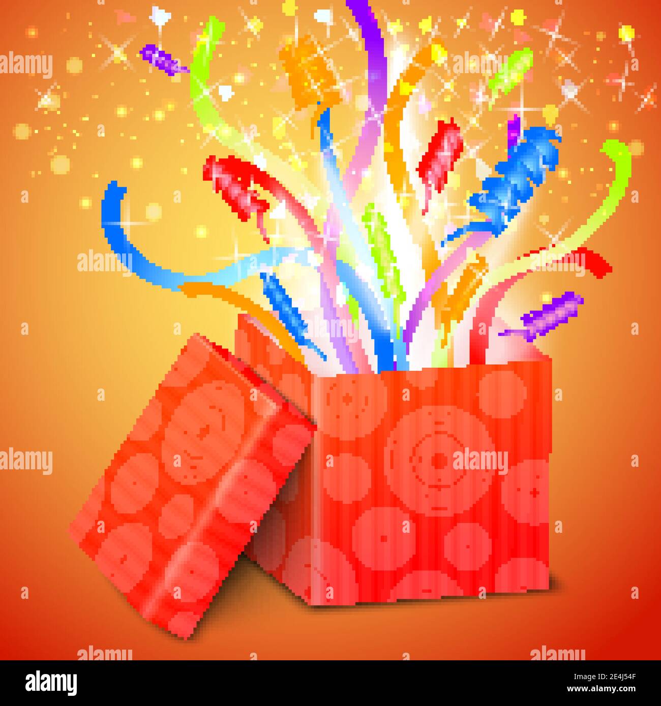 Open gift box with surprise vector illustration Stock Vector Image ...