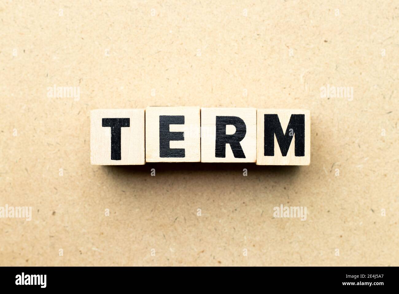 Alphabet letter block in word term on wood background Stock Photo - Alamy