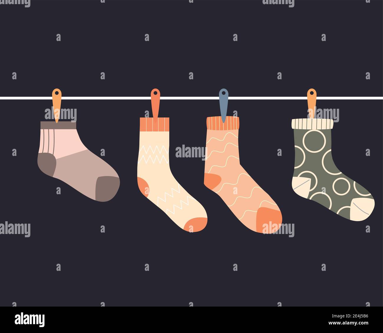 Store socks Stock Vector Images - Alamy